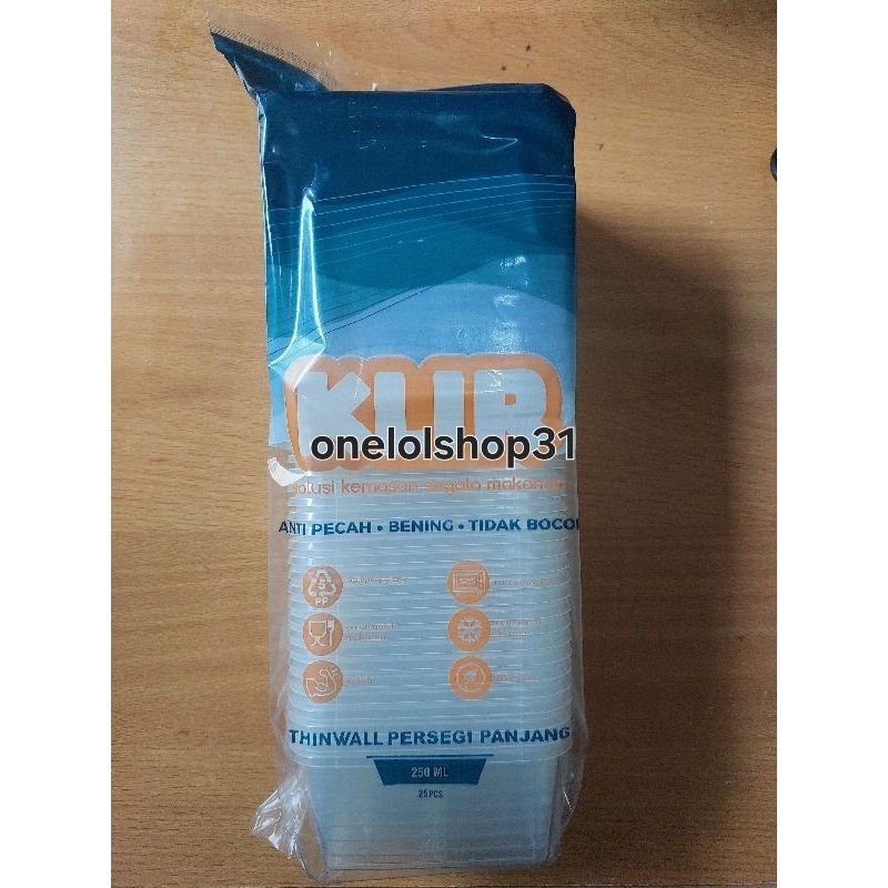 Jual Thinwal 250ml Rec Klir / Kotak Makan 250ml Persegi Panjang Isi ...