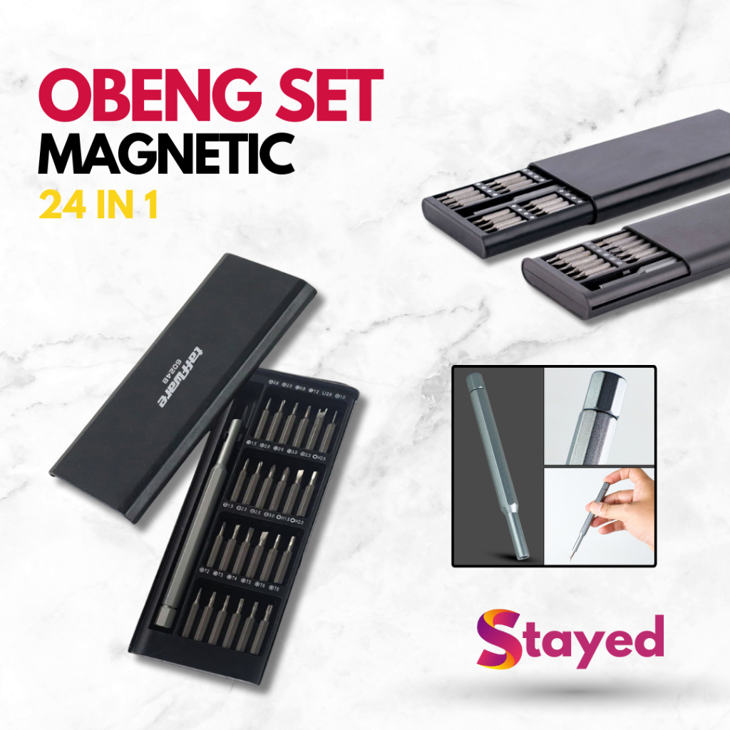 Jual Obeng Set Premium Precision Screwdriver Magnetic Bits 24 in 1 ...
