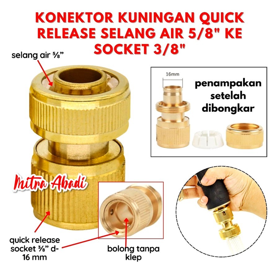 Jual Konektor Kuningan Quick Release - Socket Series | Shopee Indonesia
