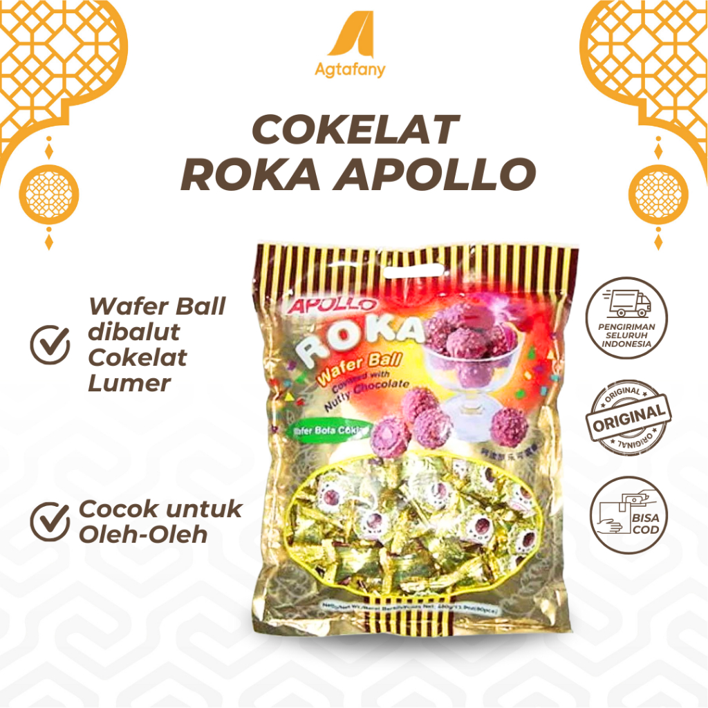 Jual Cokelat Roka isi 70 pcs Apollo Wafer Ball Coklat isi 50 pcs ...