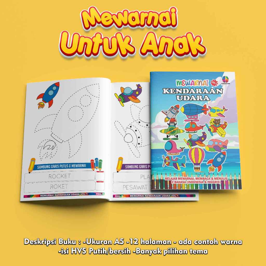 Jual BUKU MEWARNAI ANAK VOL 1 Full colour - buku mewarnai Full colour ...