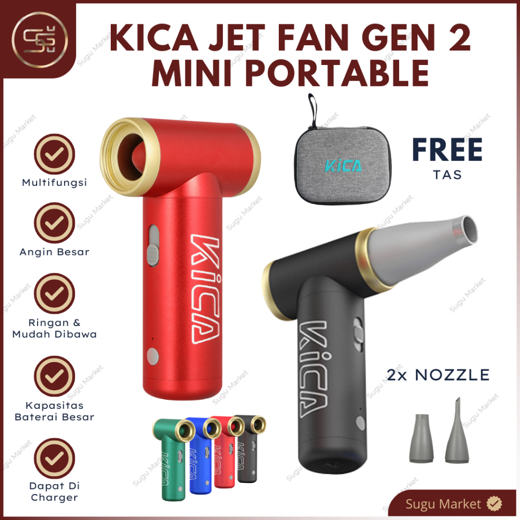 Jual Kica JetFan 2 Turbo Fan Mini Portable Super Strong Wind I Kica Jet ...