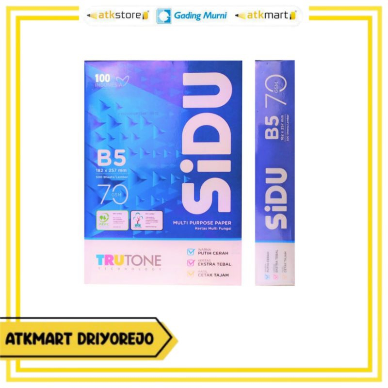 Jual SIDU KERTAS HVS B5 70 GSM | Shopee Indonesia