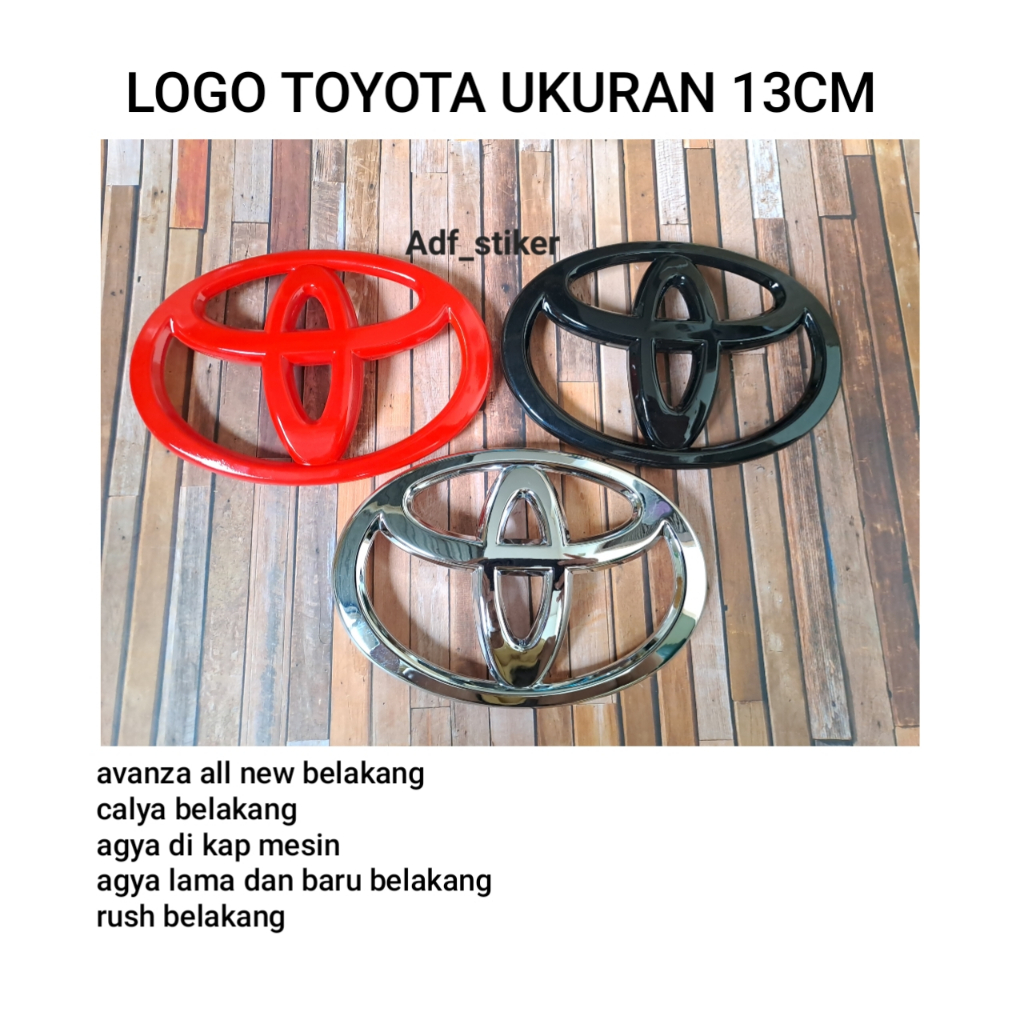 Jual Emblem Logo Toyota calya agya avanza rush ukuran 13cm / Logo ...