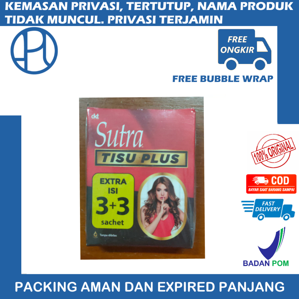 Jual SUTRA TISU PLUS ISI 3 + 3 SACHETS TISSUE MAGIC PRIA | Shopee Indonesia