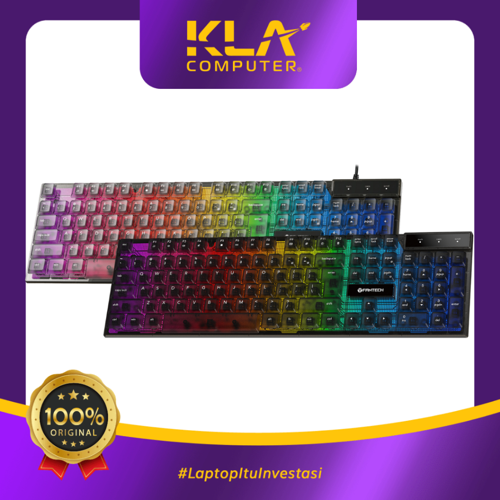 Jual Fantech Shikari K515 Transparent Keycaps Membrane Gaming Keyboard | Shopee Indonesia