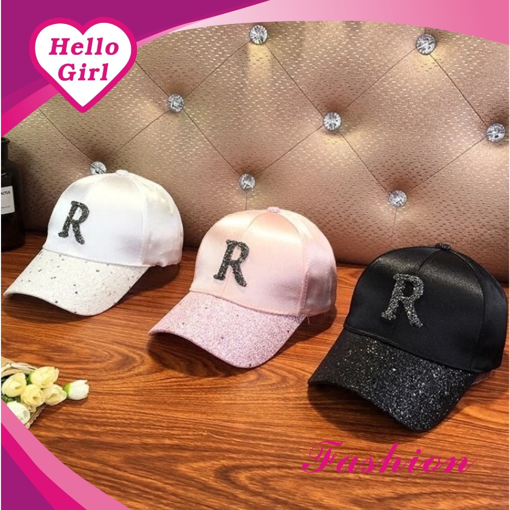 Jual (Hello Girls )MZ55 Topi Wanita Motif Tulisan Gaya Korea Topi ...