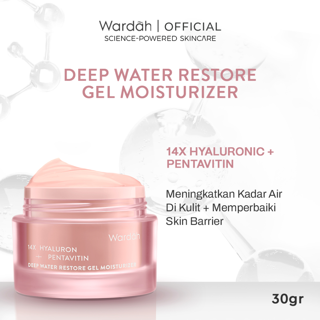 Jual Wardah 14X Hyaluron + Pentavitin Deep Water Restore Gel Moisturizer 30 g - Pelembab Gel ...