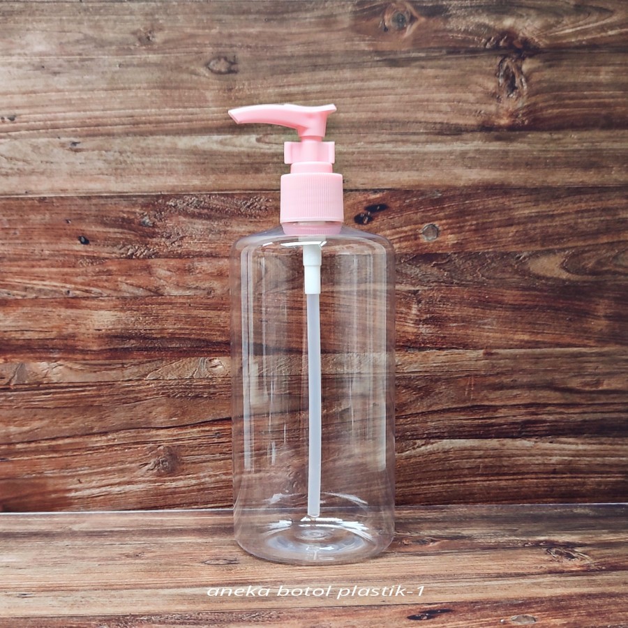 Jual Botol Pump 500ml Sabun Cair Pet Bening / Botol Lotion 500ml Pump Clipm Lock Plastik ...