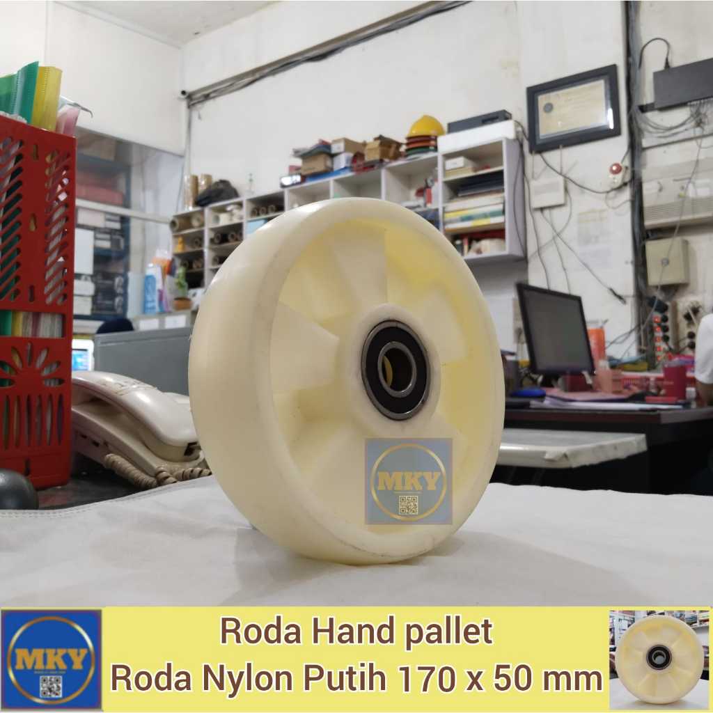 Jual Roda Nylon Hand Pallet 3 t 3ton 170 x 50 mm Putih roda nilon ...