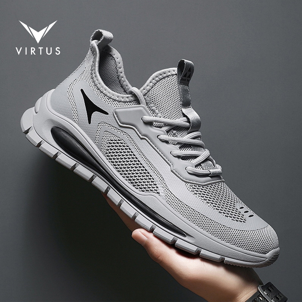 Jual VIRTUS Wear 39 - 45 PHANTOM Black Hitam - Sepatu Sneakers Pria Olahraga Running Casual ...