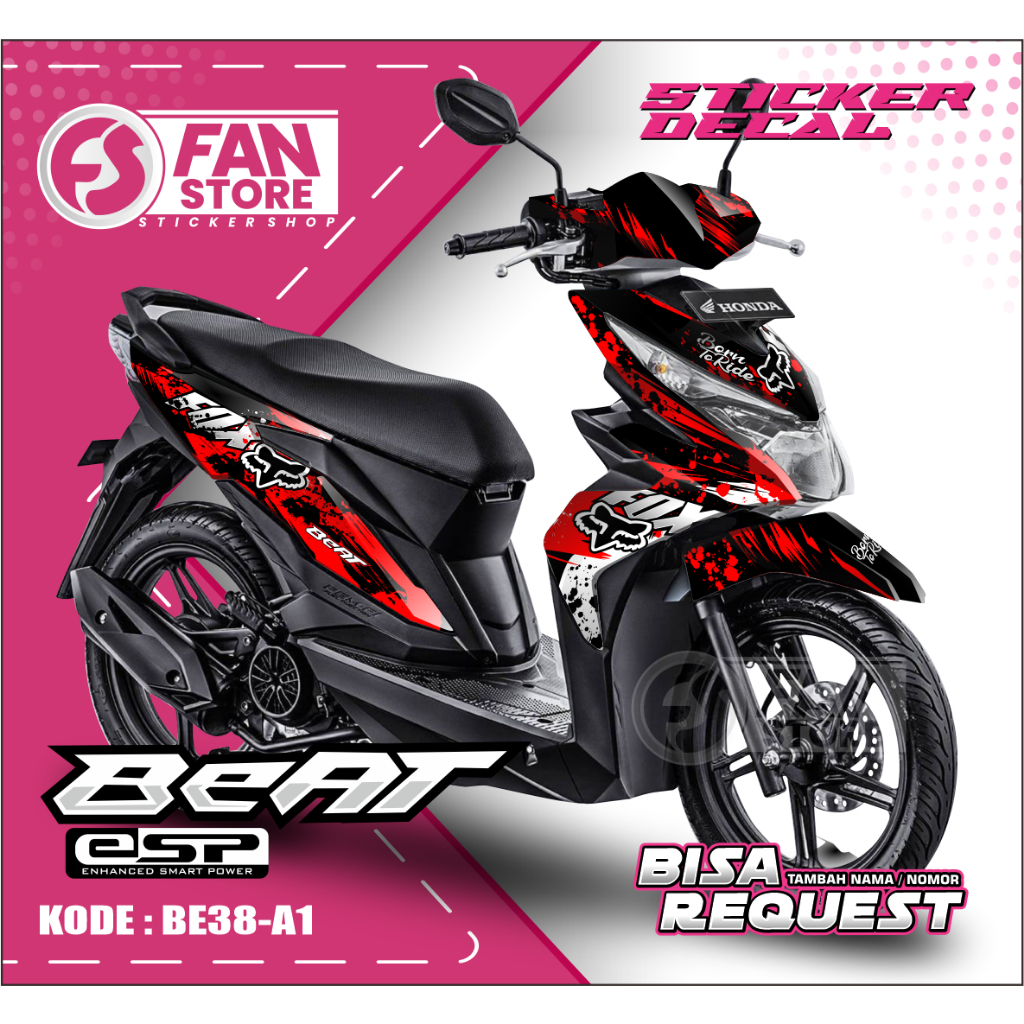 Jual STIKER DECAL FULL BODY - MOTOR BEAT ESP BIRU - BE | Shopee Indonesia