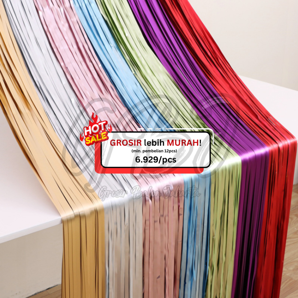 Jual TIRAI FOIL CHROME MATTE Ulang Tahun / Rumbai / Backdrop / Banner ...