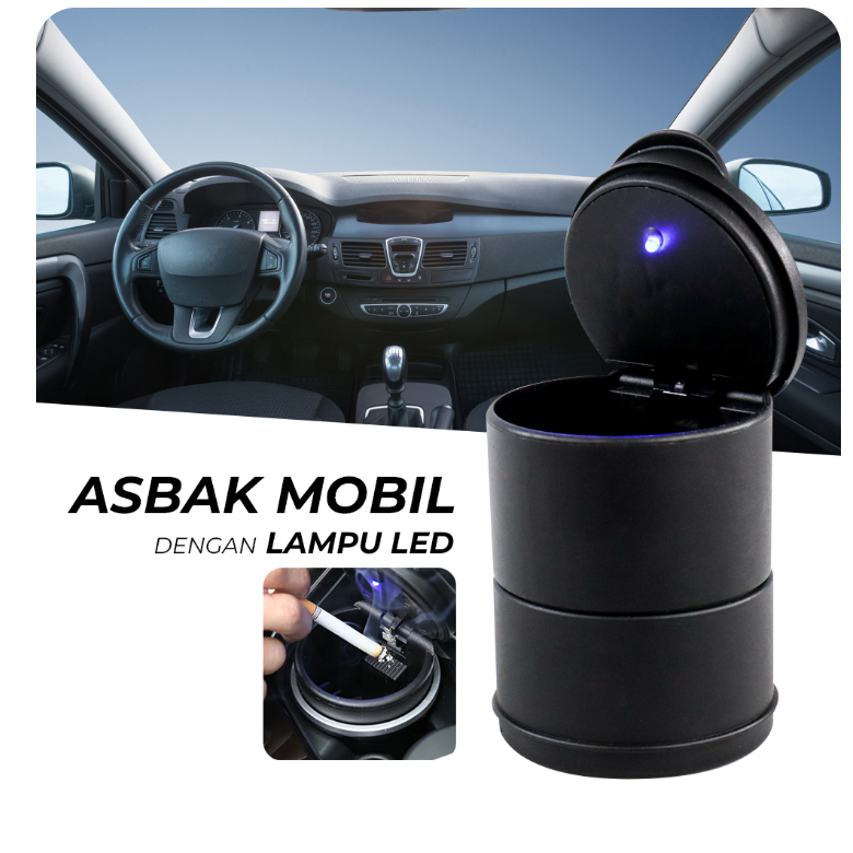 Jual 【GOGOMART】Asbak LED Mobil / Tempat Sampah Mobil Car Ashtray Cup ...
