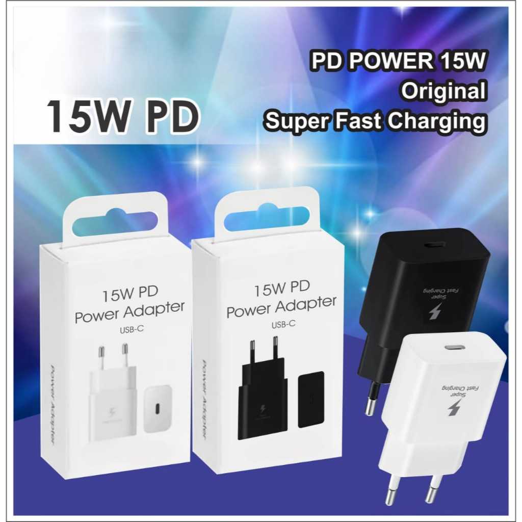 Jual 15w SAM Travel Adapter 15watt LUBANG PD USB-C super fast charging Original BATOK Charger ...