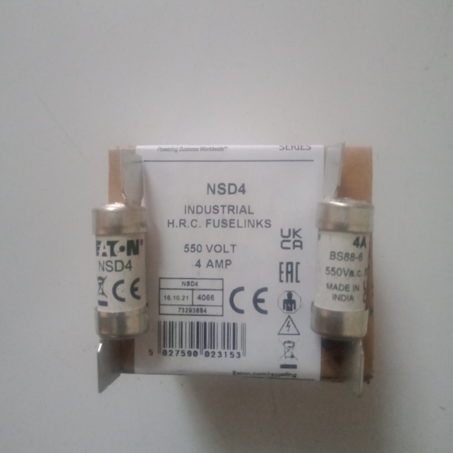 Jual NSD-4 HRC Fuse Bussmann 4A 550VAC BS88-6 NSD-4 HRC Fuse Bussmann 4A 550VAC BS88-6 NSD-4 HRC ...