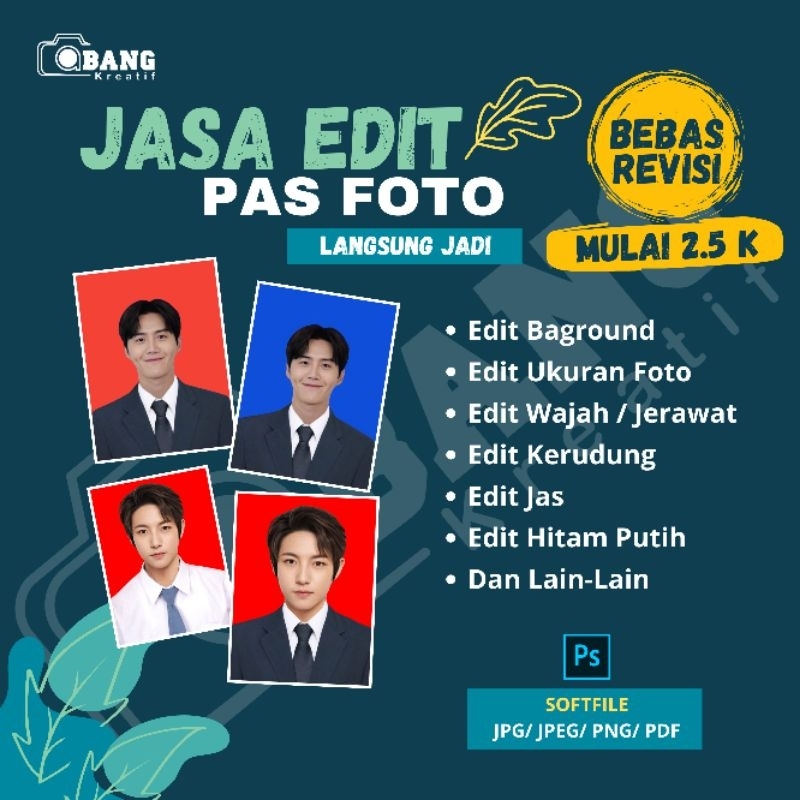 Jual Jasa edit foto / Edit Pas Foto / edit foto jas / edit background ...