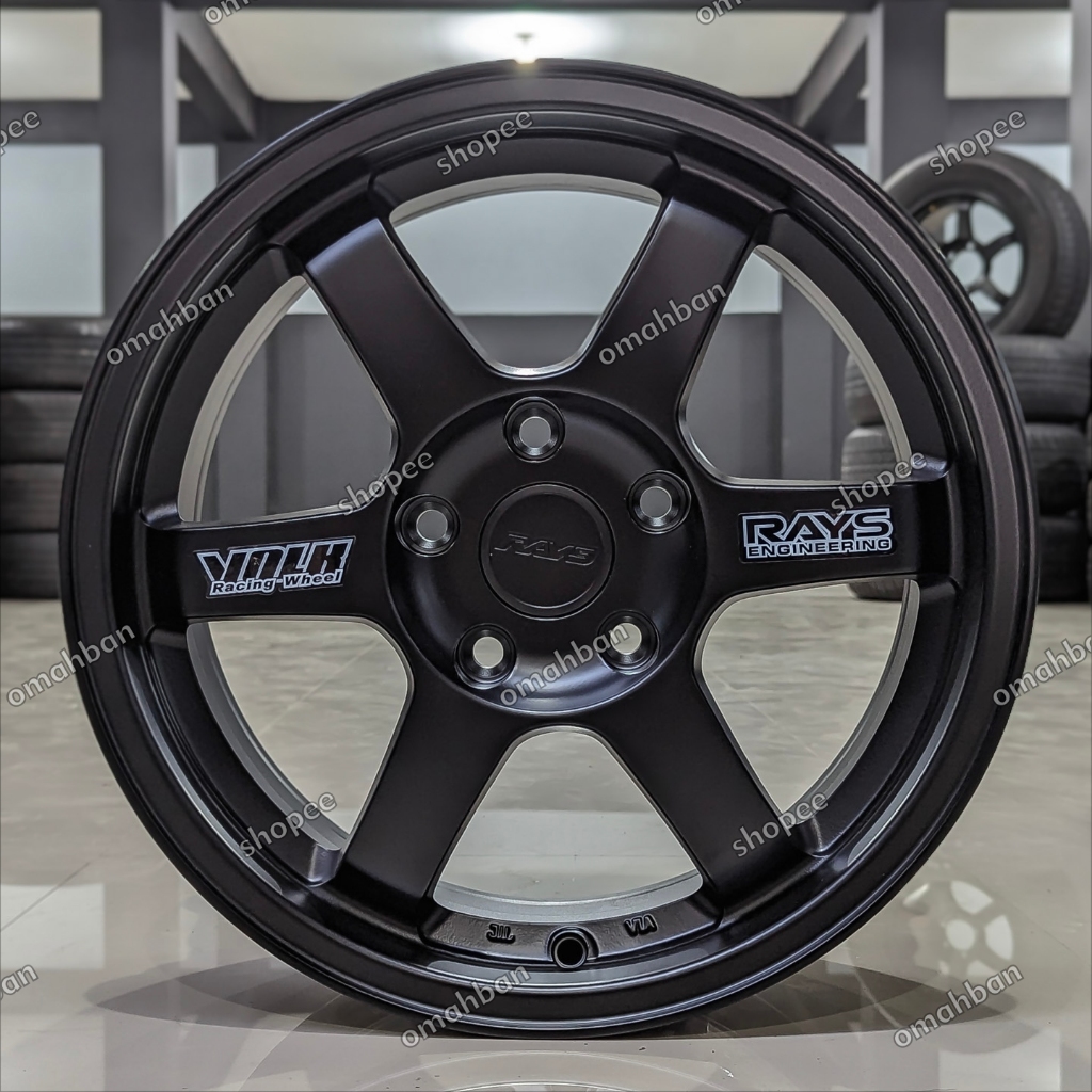 Jual Velg Mobil Volk Rays TE37 R16, PCD 5x114. Satin Black | Shopee Indonesia
