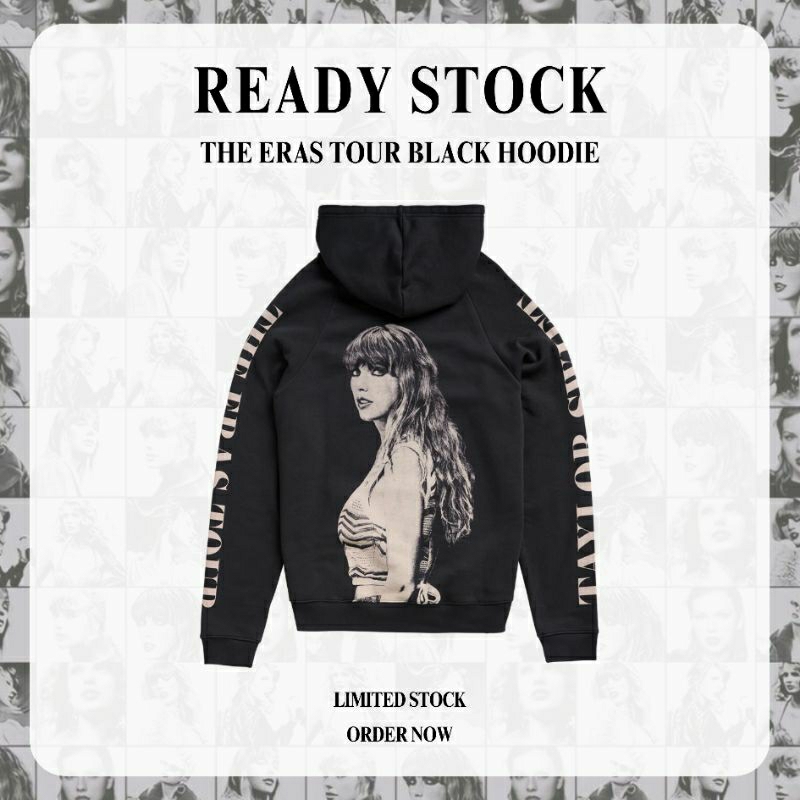 Jual (READY STOCK) Taylor Swift The Eras Tour Black Hoodie Official ...