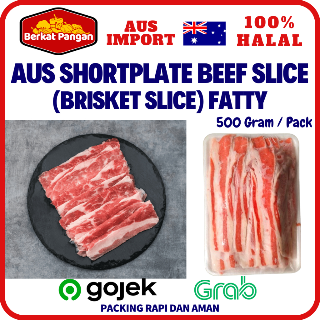 Jual AUS Shortplate Slice / Slice Beef Brisket Fatty / Yakiniku Slice ...