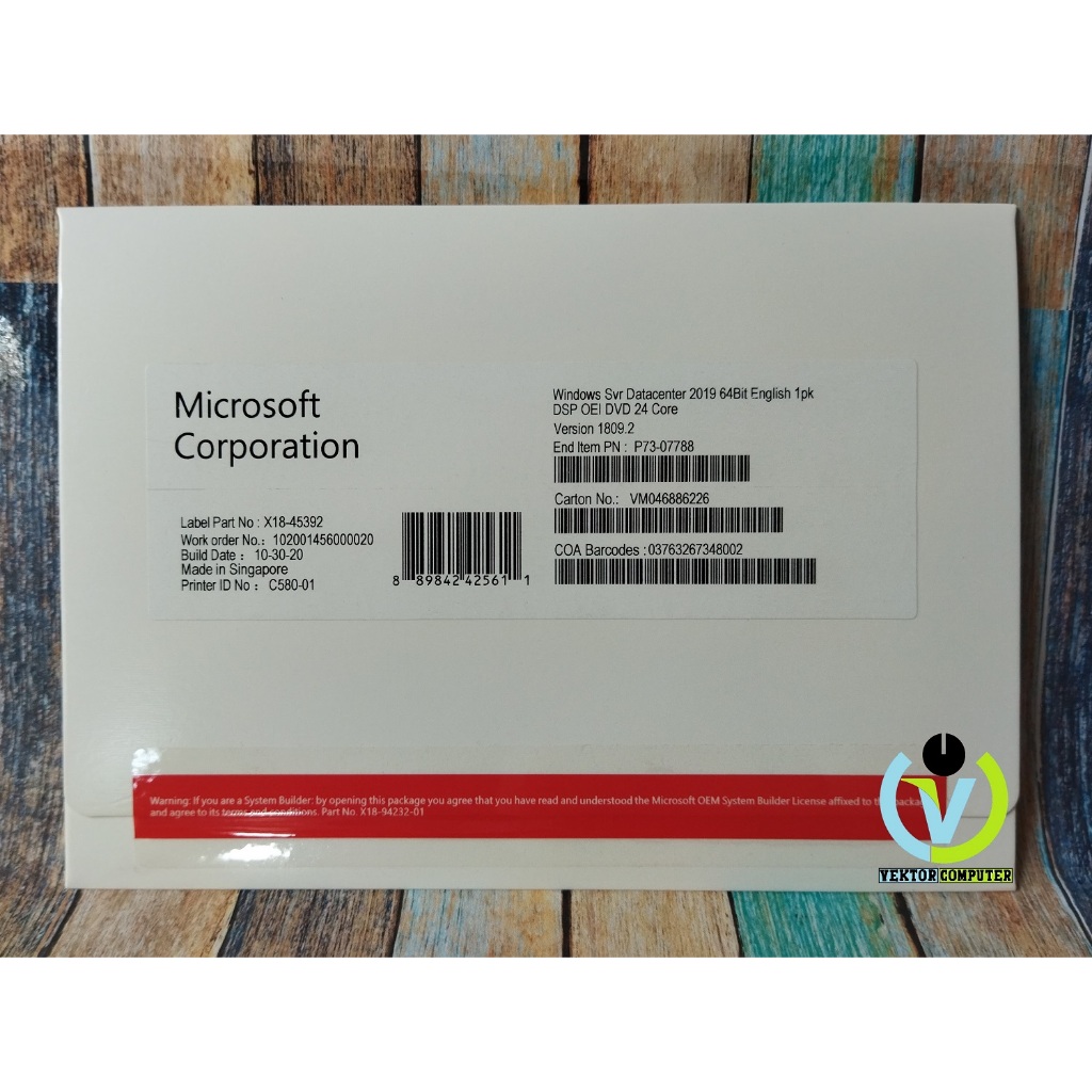 Jual Windows Server 2019 Datacenter 24 Core With COA DVD Original ...