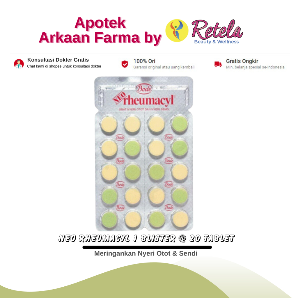 Jual Neo Rheumacyl 1 Blister @ 20 Tablet / Meringankan Nyeri Otot ...