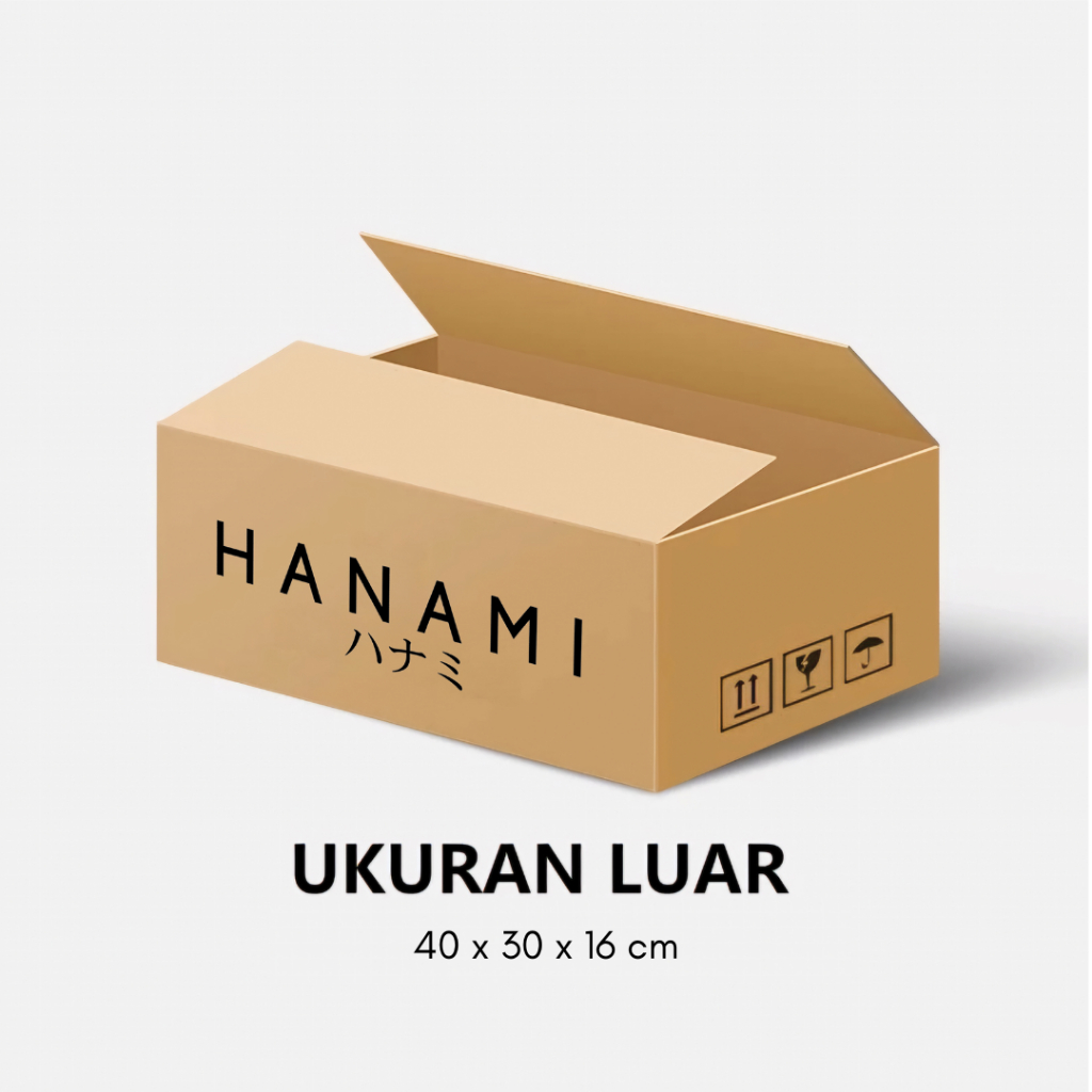 Jual HANAMI Kardus Packaging Dus Box Ukuran 40 x 30 x 16 Cm DUSHNM40 ...