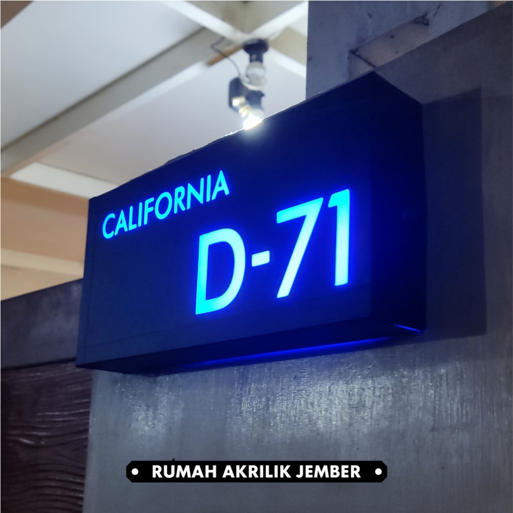Jual NOMOR RUMAH LED AKRILIK LED + STIKER, PAPAN NAMA AKRILIK LED ...