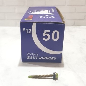 Jual BAUT ROOFING ZOLO 12 x 50 / Baut Rofing ( 5 cm ) / Baut Atap ASLI ...