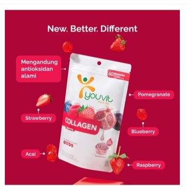 Jual YOUVIT COLLAGEN HALAL Gummy Sachet / Permen Kolagen / 1000mg ...