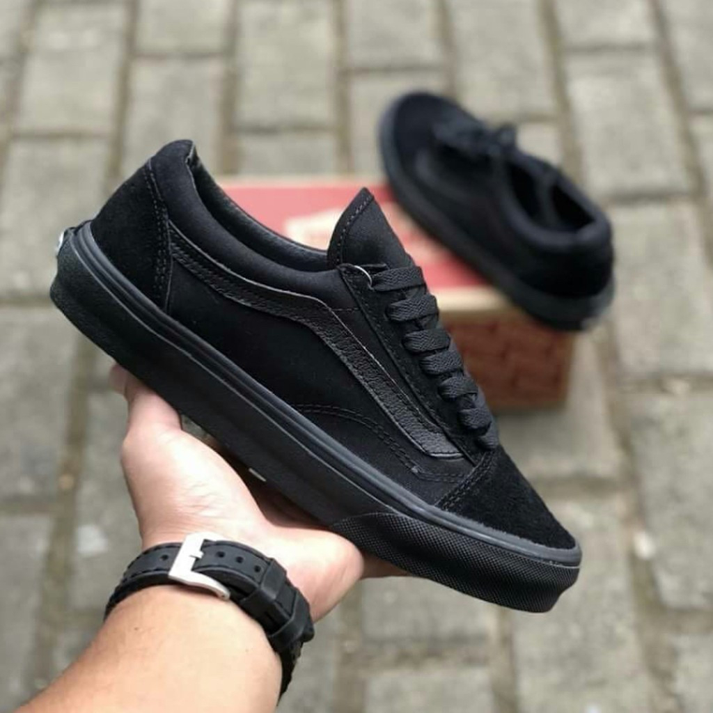 Jual SEPATU OLD SKOOL FULL ALL BLACK/SEPATU OLD SKOOL HITAM HITAM ...