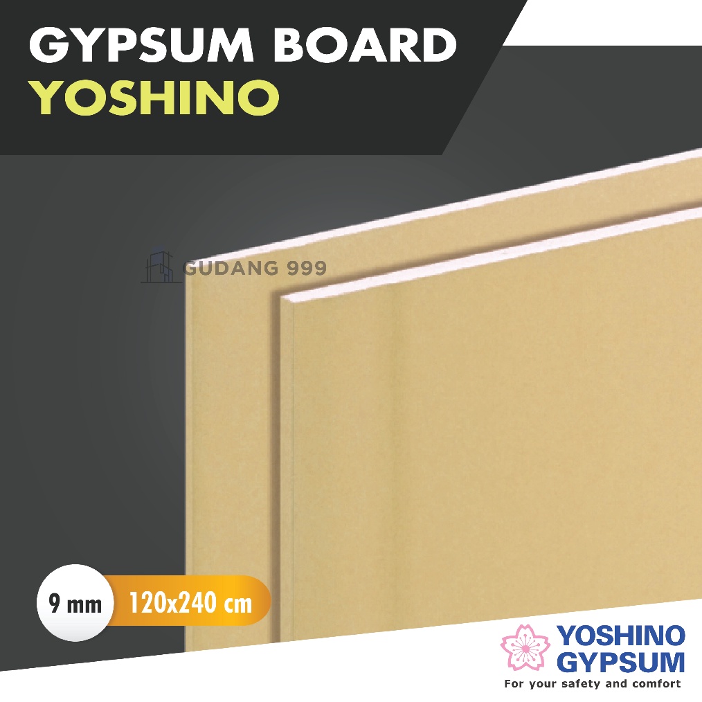 Jual ART Y62N GIPSUM YOSHINO 9mm GYPSUM YOSINO PARTISI PLAFON GIPSUM 12 ...