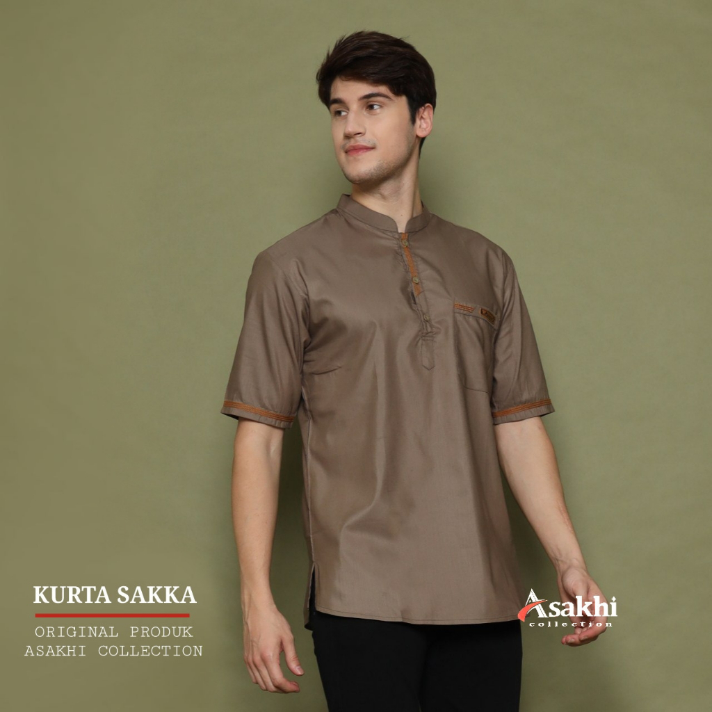 Jual Asakhi - Baju Koko Kurta Sakka Premium Lengan Pendek Bahan Katun ...