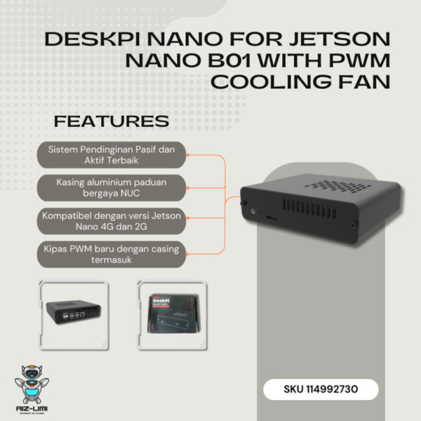 Jual DeskPi Nano for Jetson Nano B01 with PWM Cooling Fan Diskon | Shopee Indonesia
