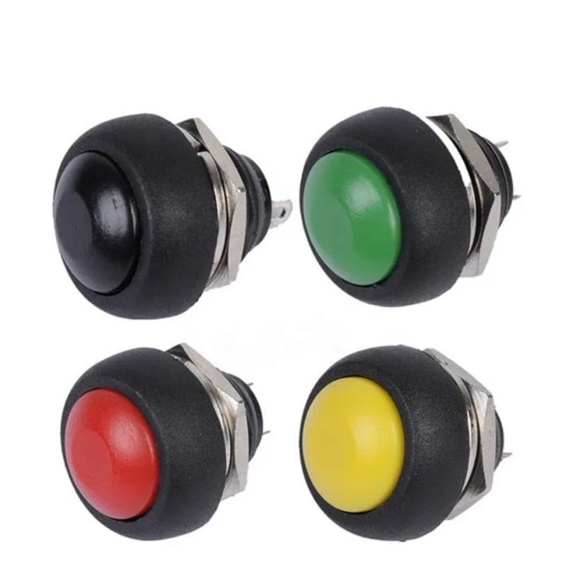Jual saklar momentary waterproof switch momentary 12mm push on saklar ...