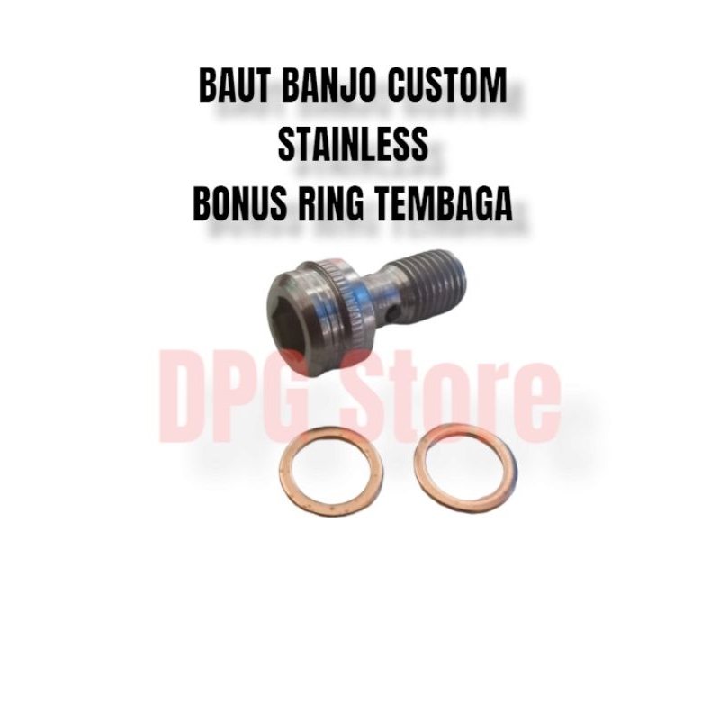Jual BAUT L STAINLESS BANJO CUSTOM PROBOLT NEPEL SELANG REM UNIVERSAL ...