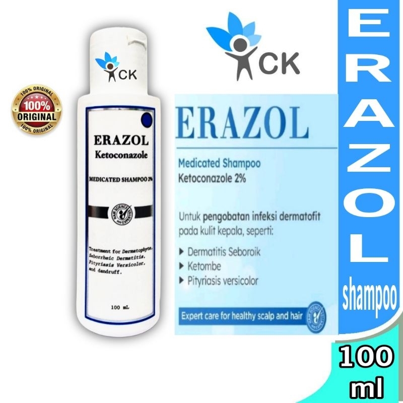 Jual ERHA - ERHAIR ERAZOL SHAMPOO 100 ML shampoo anti ketombe | Shopee ...