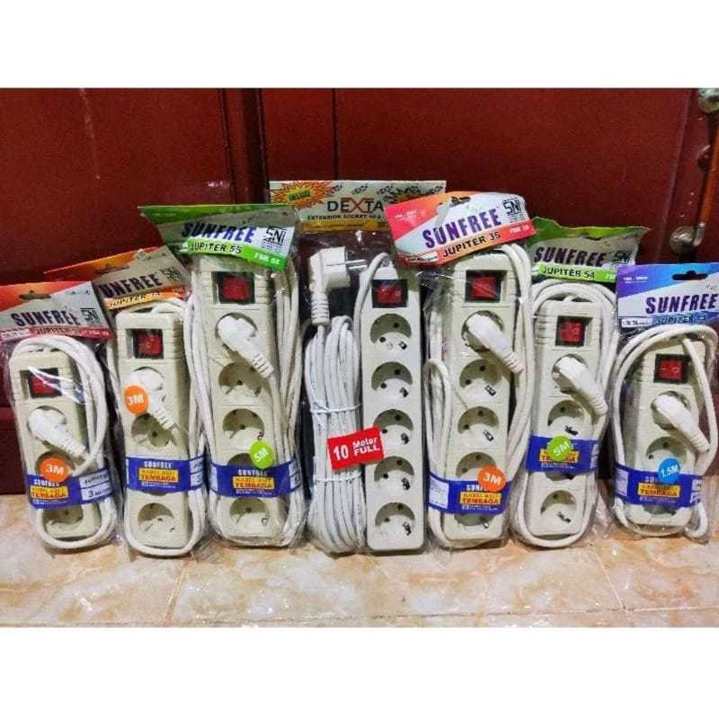 Jual Stop Kontak 5 Meter Jupiter FSK 54/kabel olor colokan panjang 5 ...