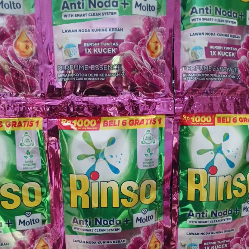 Jual HARGA MURAH RINSO BELI 6 GRATIS 1 LIQUID RENCENG ISI 14 SACHET ...