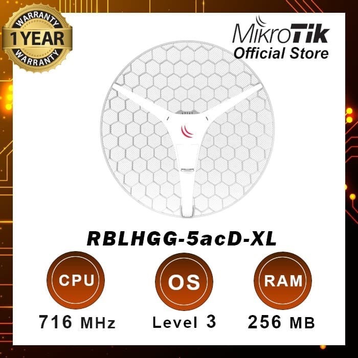 Jual MikroTik Embedded Wireless LHG 5 ac XL ( RBLHGG-5acD-XL ) | Shopee ...