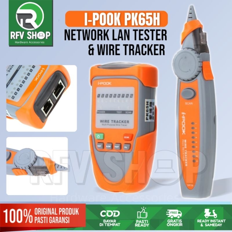 Jual NETWORK LAN TESTER I-POOK PK65H MULTI PURPOSE WIRE TRACKER / TONE ...
