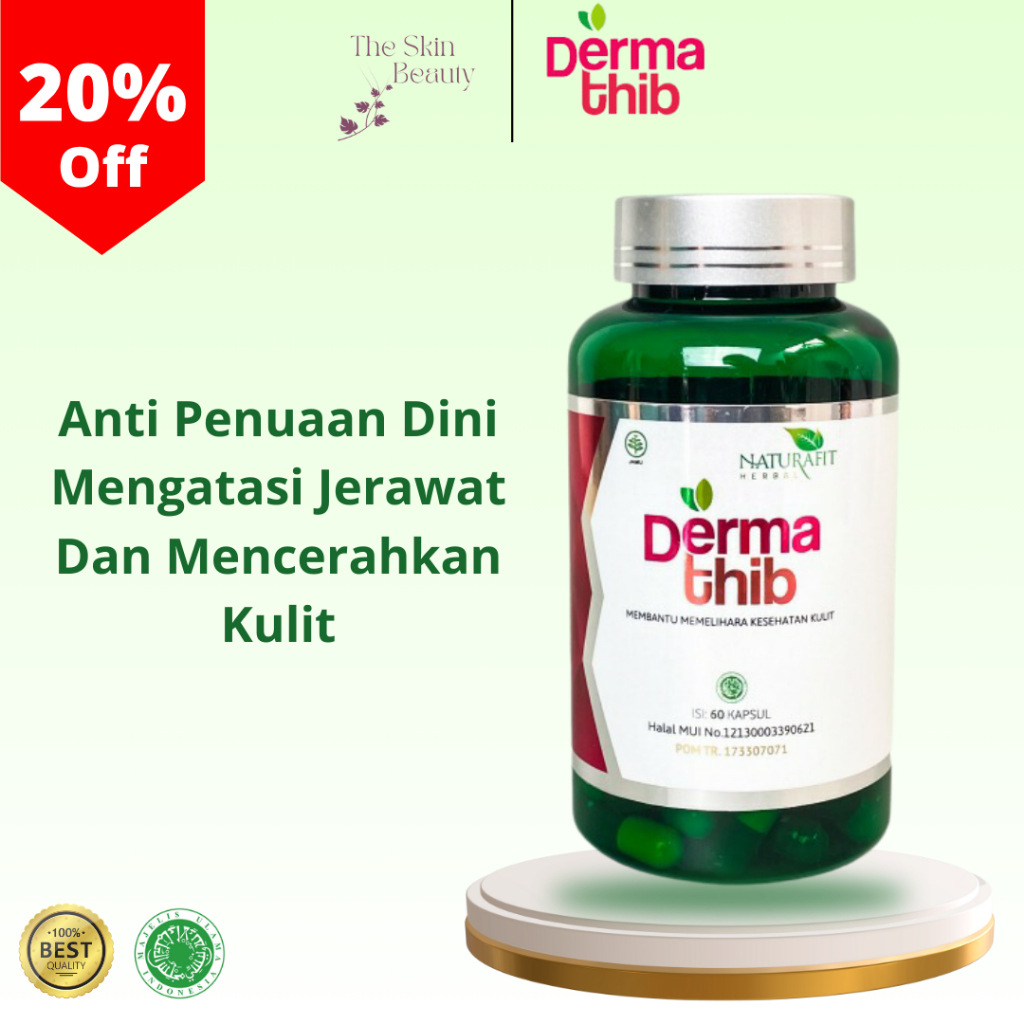 Jual Dermathib Suplemen Kecantikan Obat Jerawat Meredakan Kemerahan Dan ...