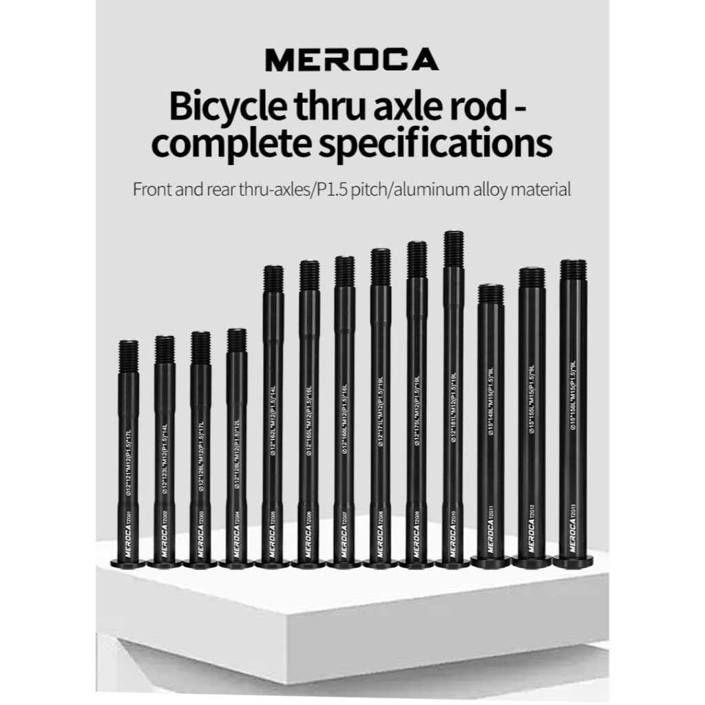 Jual Meroca AS TA Thru Axle Shaft 12 15 mm boost 142 148 ulir drat 1.5 ...
