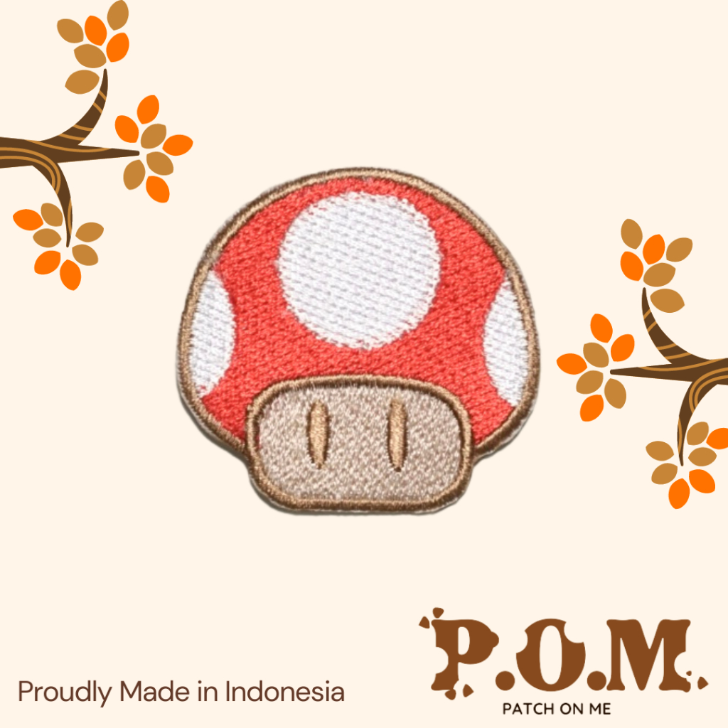 Jual IRON PATCH BORDIR - Jamur Mario Toad - Emblem Badge - 5 x 4,7 cm ...