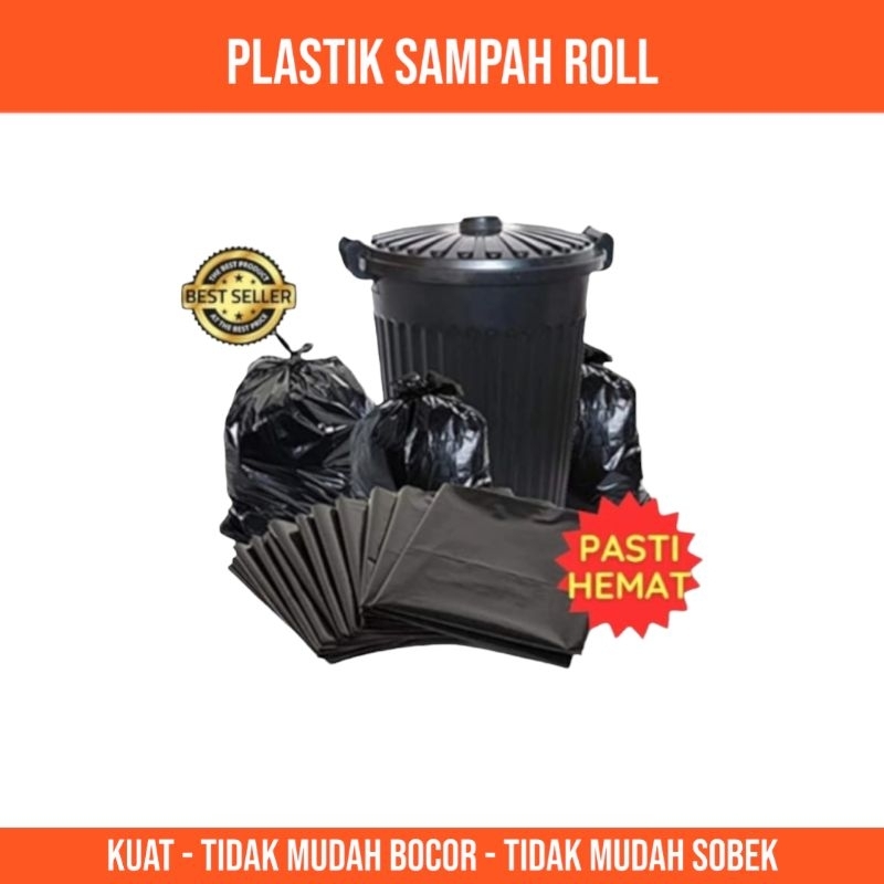 Jual Plastik Sampah | Kantong Sampah Hitam Uk. 40 x 60 | 50 x 75 | 60 x 100 | 80 x 100 | 90 x ...