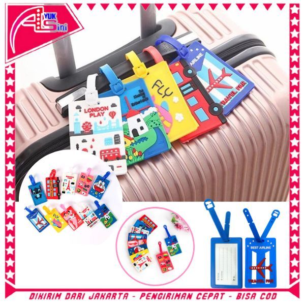 Jual AS Name Tag Gantungan Koper Motif Lucu Bahan Silikon Luggage Tag ...