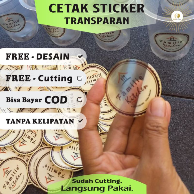 Jual Cetak Stiker Transparant / Custom Sticker Logo/ Sticker Logo ...