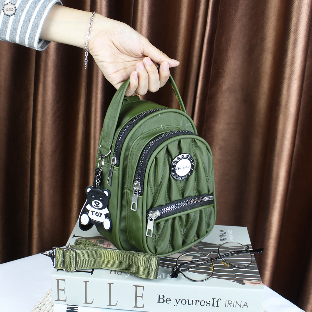 Jual LUNA AURA Tas Ransel Mini Wanita Sheila 3in1 New Bordir IW 116 Tas ...