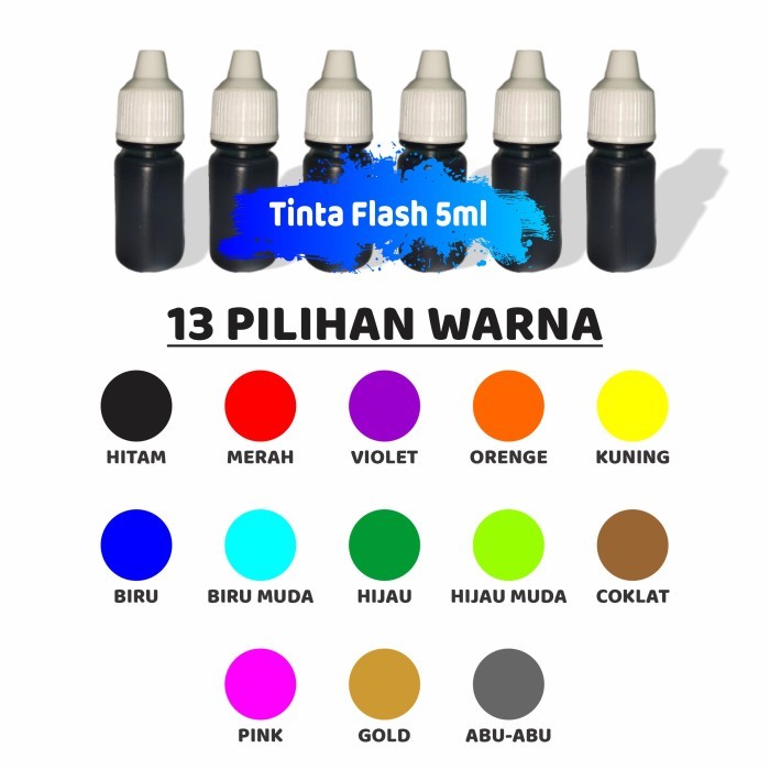 Jual Tinta isi ulang stempel / tinta stempel flash 5 ml / tinta stempel ...