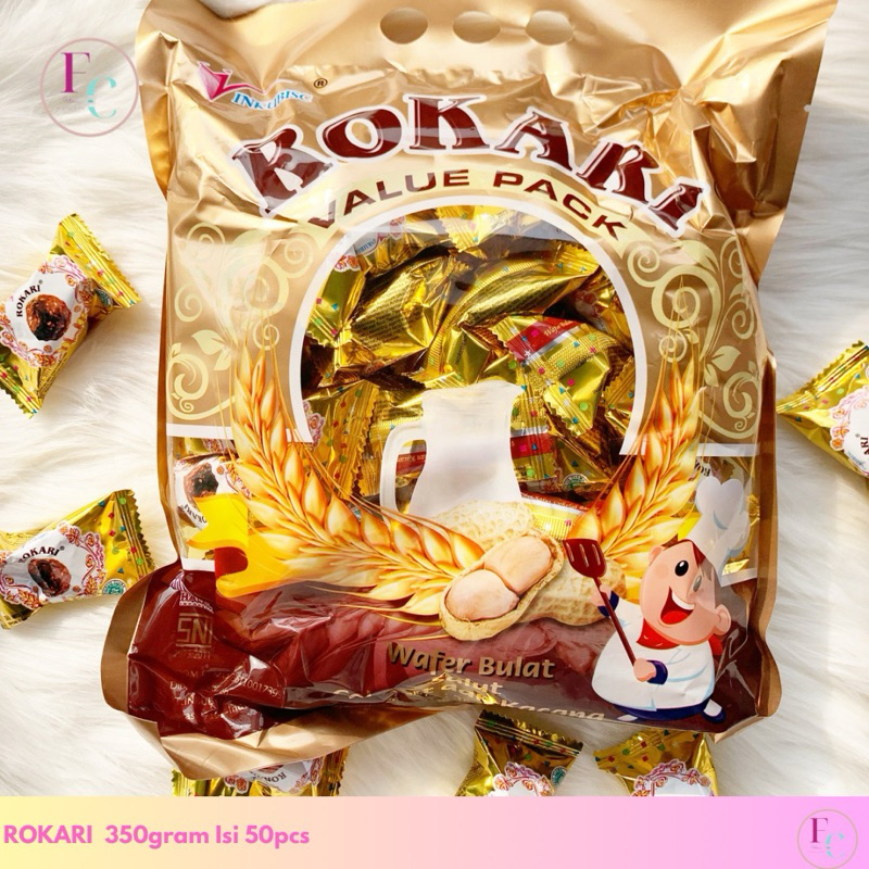 Jual Rokari wafer ball coklat dan kacang isi 50pcs | Shopee Indonesia